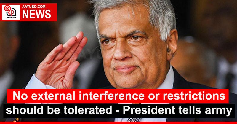 No external interference or restrictions should be tolerated ...